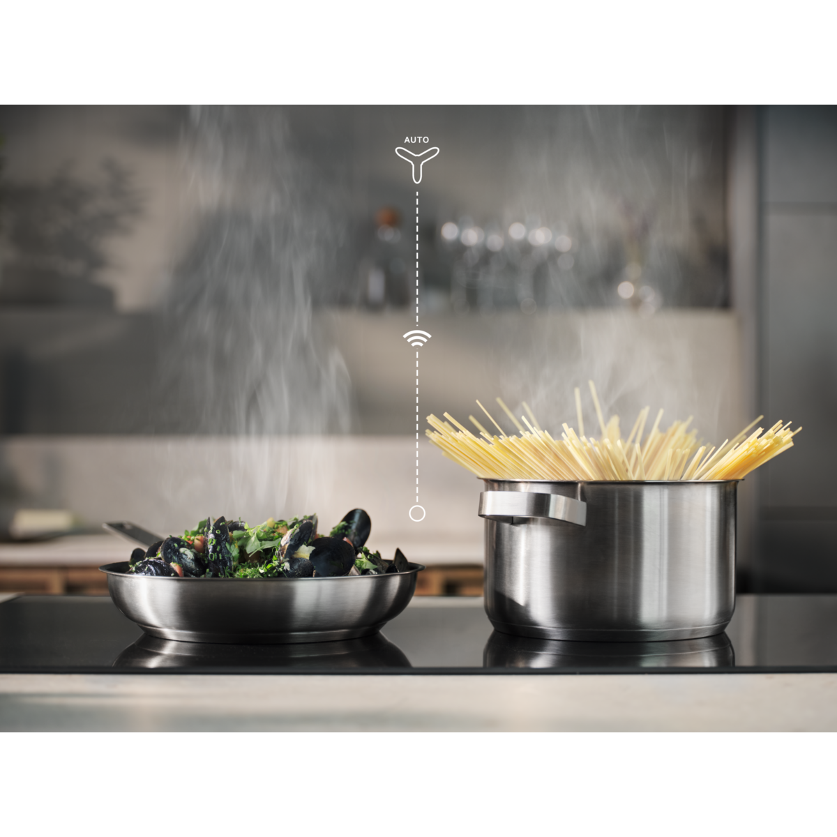 Plaque de cuisson Induction SaphirMatt;Anti-rayures 800 Sense Boil+Fry ...